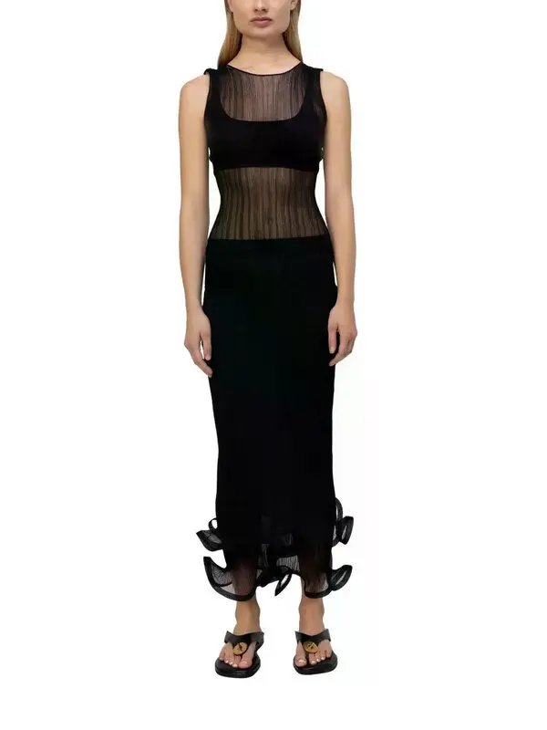 Simkhai Oakley Semi-sheer Tank Top - Black