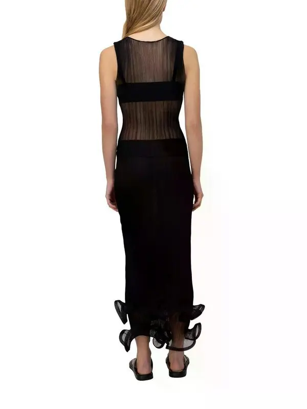 Simkhai Oakley Semi-sheer Tank Top - Black