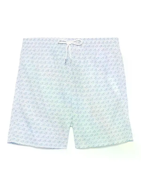 Paul & Shark Graphic-print Swim Shorts - Blue