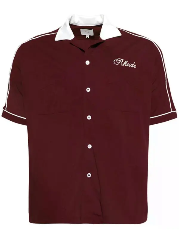 Rhude Chamonix Mont-blanc Bowling Shirt - Red