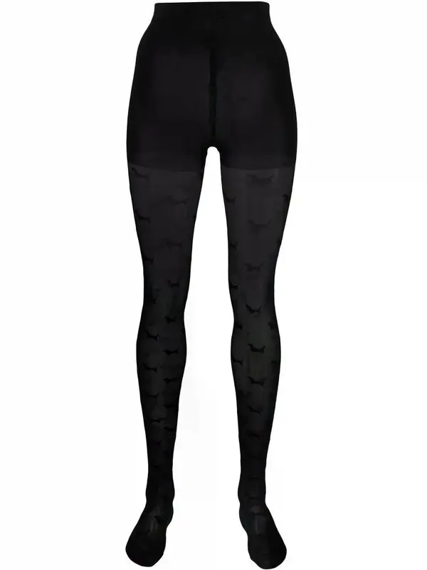 Thom Browne Hector-motif Tights - Black
