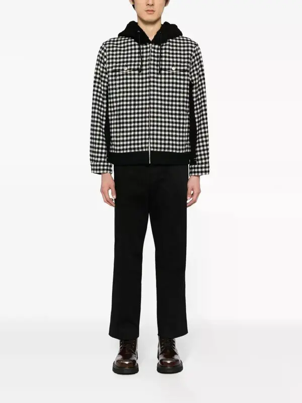Undercover Check-pattern Hooded Jacket