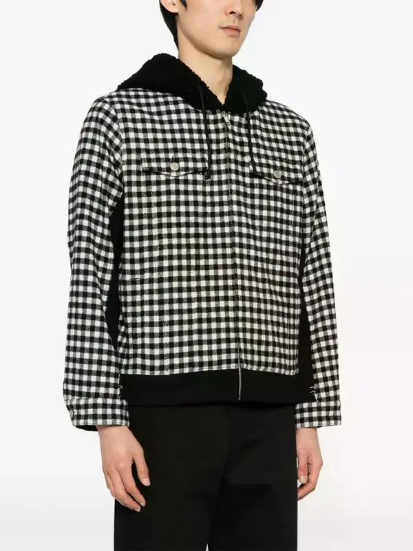 Undercover Check-pattern Hooded Jacket