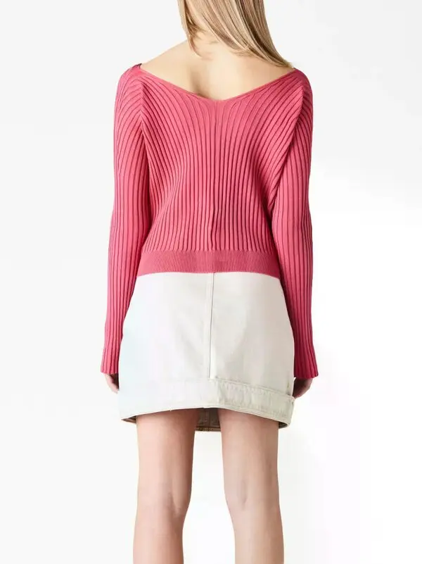 Jacquemus Ribbed-knit Open-front Cardigan