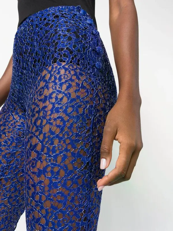 Coperni Corded-lace Flared Trousers