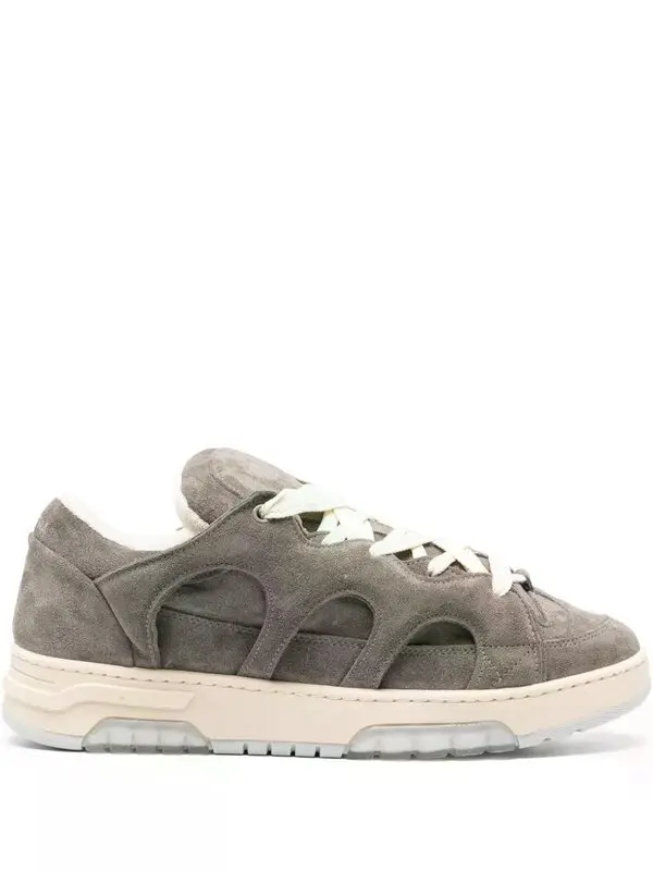 SANTHA Leather Sneakers - Grey