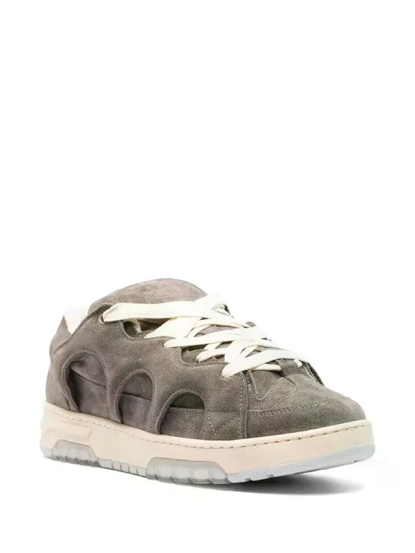 SANTHA Leather Sneakers - Grey