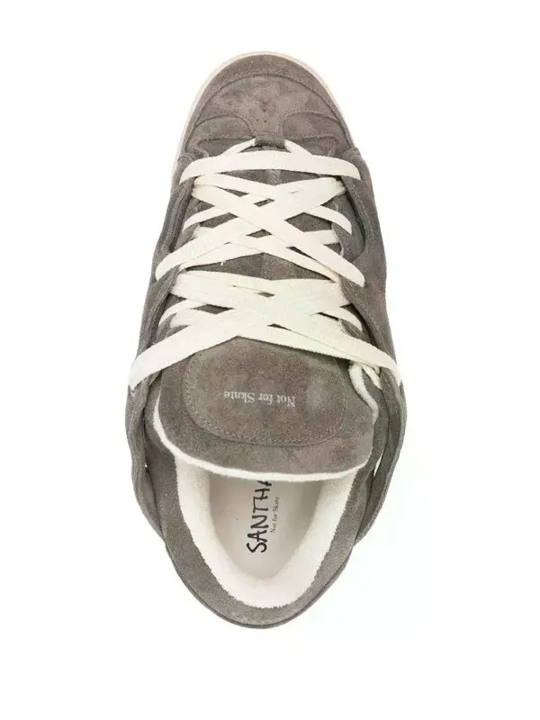 SANTHA Leather Sneakers - Grey
