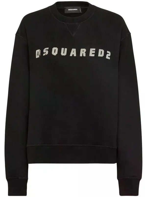 Dsquared2 Logo-print Cotton Sweatshirt - Black