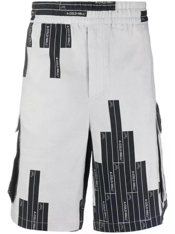 A-COLD-WALL* Vector-monogram Cargo Shorts - Black