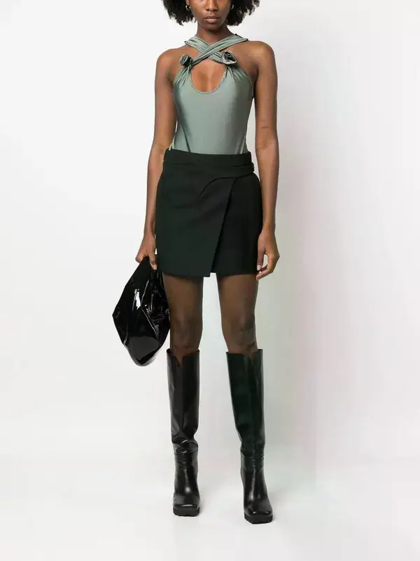 Coperni Crossover Flower-detail Bodysuit