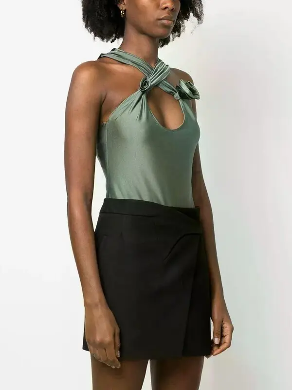 Coperni Crossover Flower-detail Bodysuit