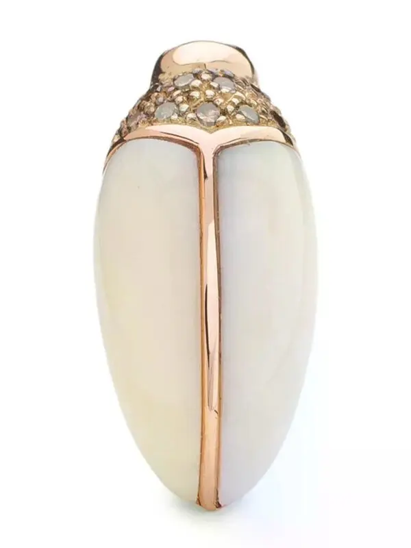 BIBI VAN DER VELDEN 18kt Mini Mammoth Scarab Stud Diamond Earring - Gold