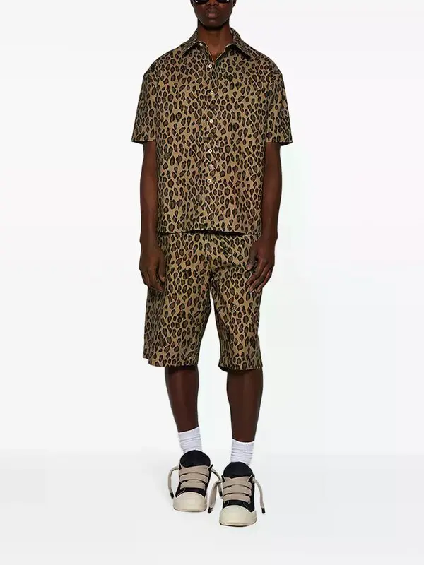 BLUEMARBLE Leopard-print Cotton Shorts
