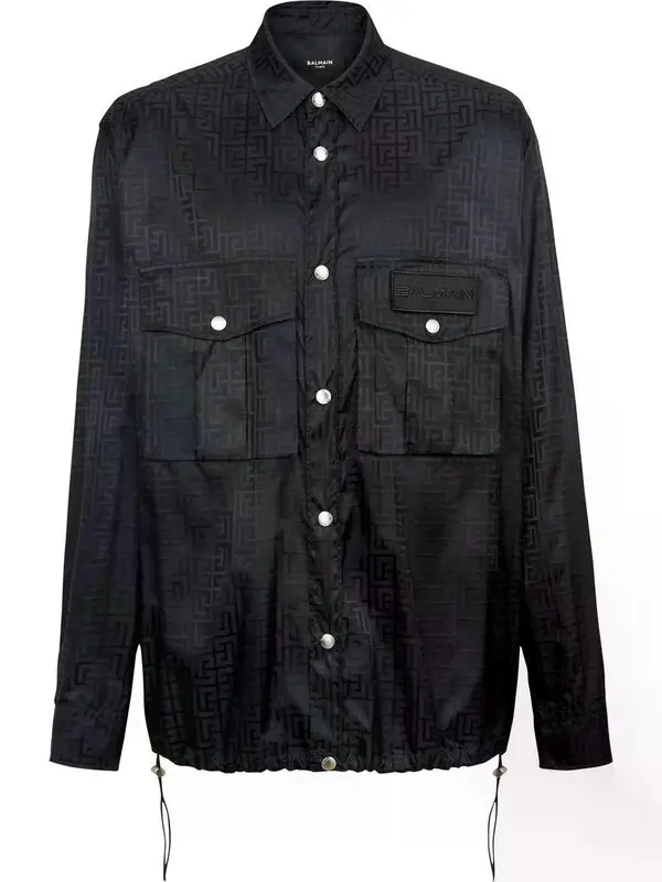 Balmain Monogram Button-up Over Shirt