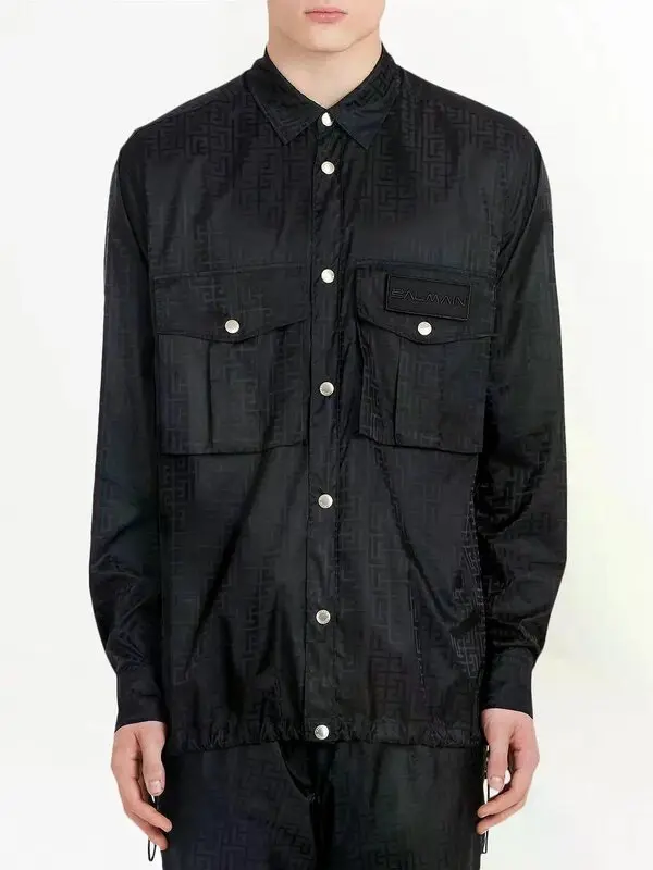 Balmain Monogram Button-up Over Shirt