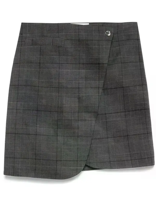 Coperni Wrap Mini Skirt - Grey