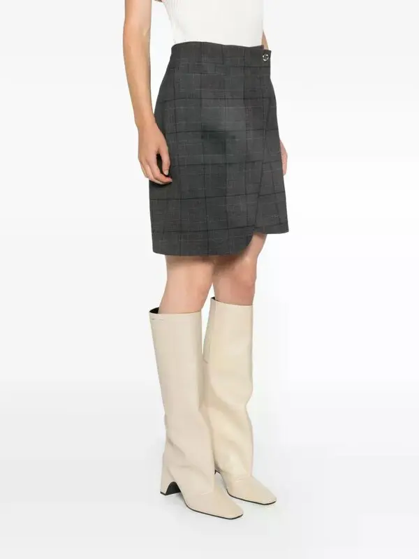 Coperni Wrap Mini Skirt - Grey