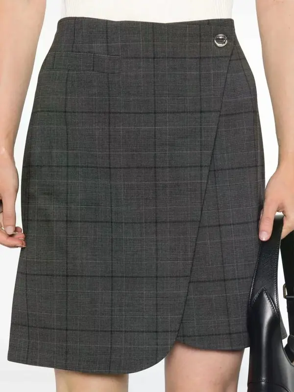 Coperni Wrap Mini Skirt - Grey