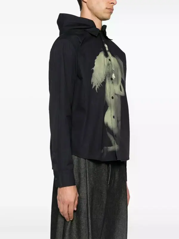 KUSIKOHC Printed Hooded Shirt