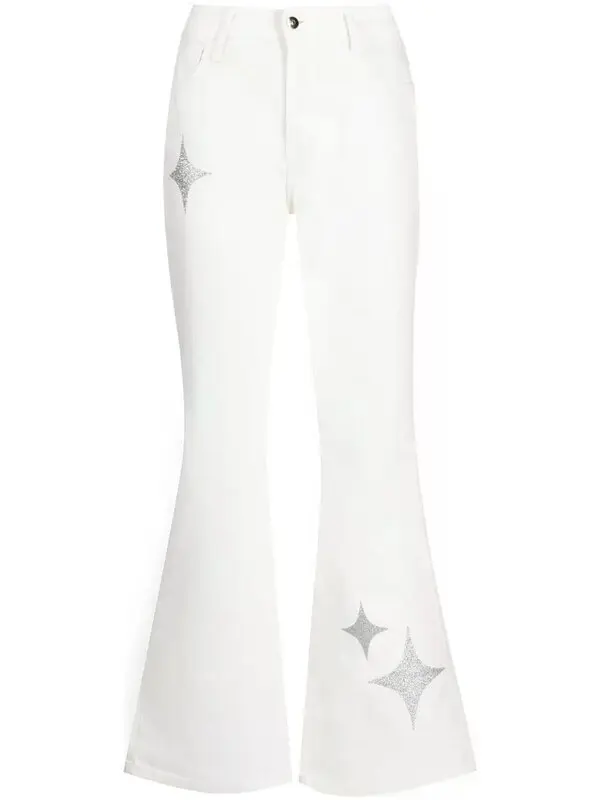 MADISON MAISON Star-print High-rise Flared Jeans