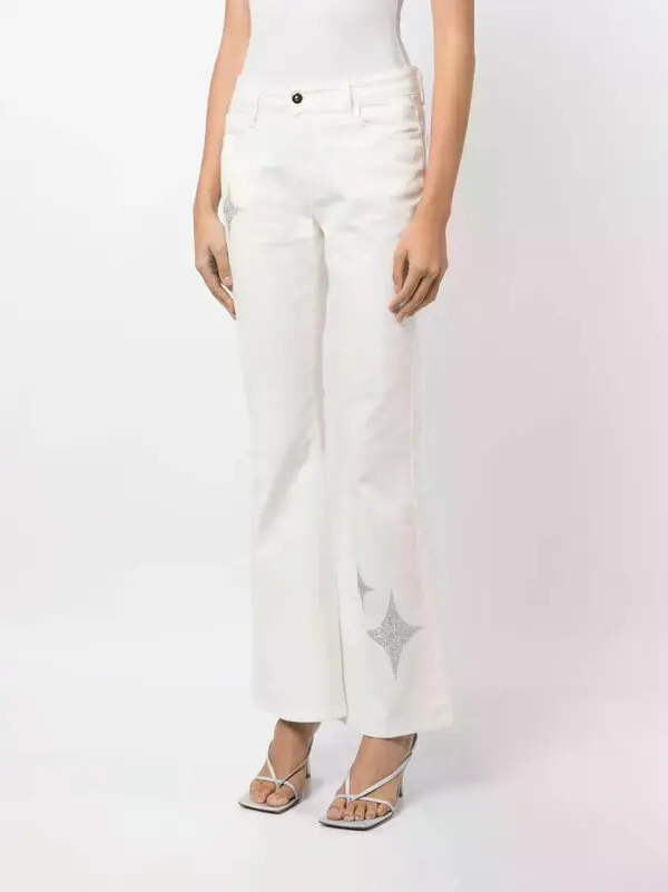 MADISON MAISON Star-print High-rise Flared Jeans