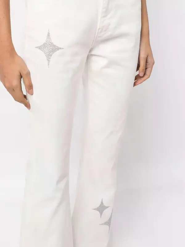 MADISON MAISON Star-print High-rise Flared Jeans