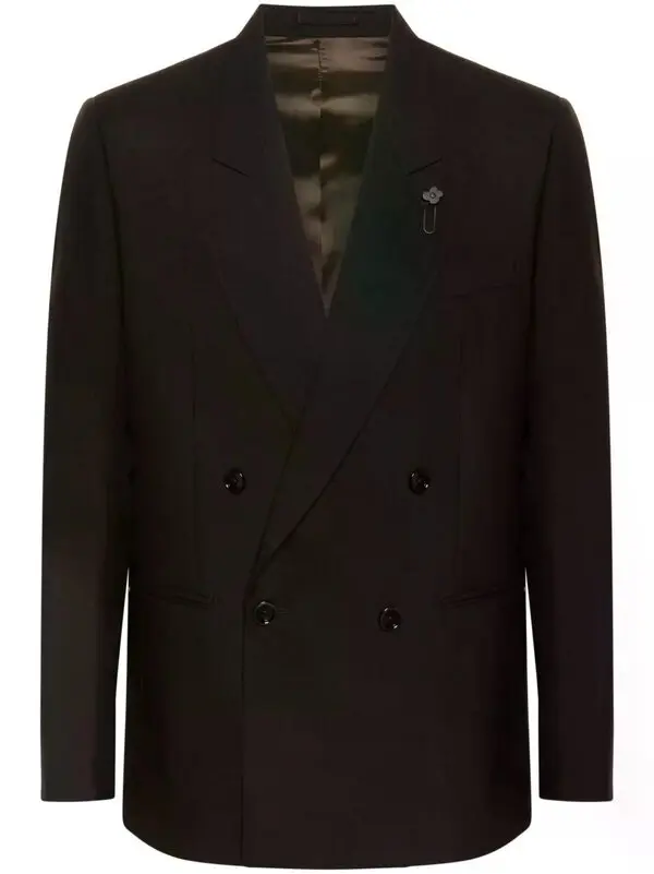 LARDINI Double-breasted Blazer - Brown