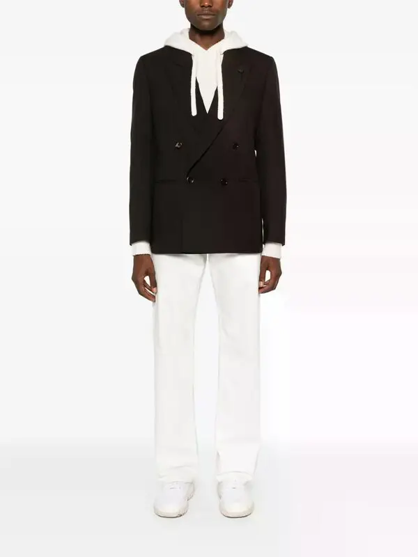 LARDINI Double-breasted Blazer - Brown