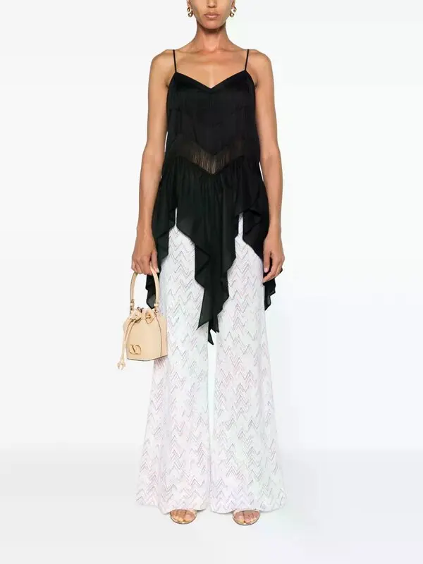 Pinko Fringed Draped Top