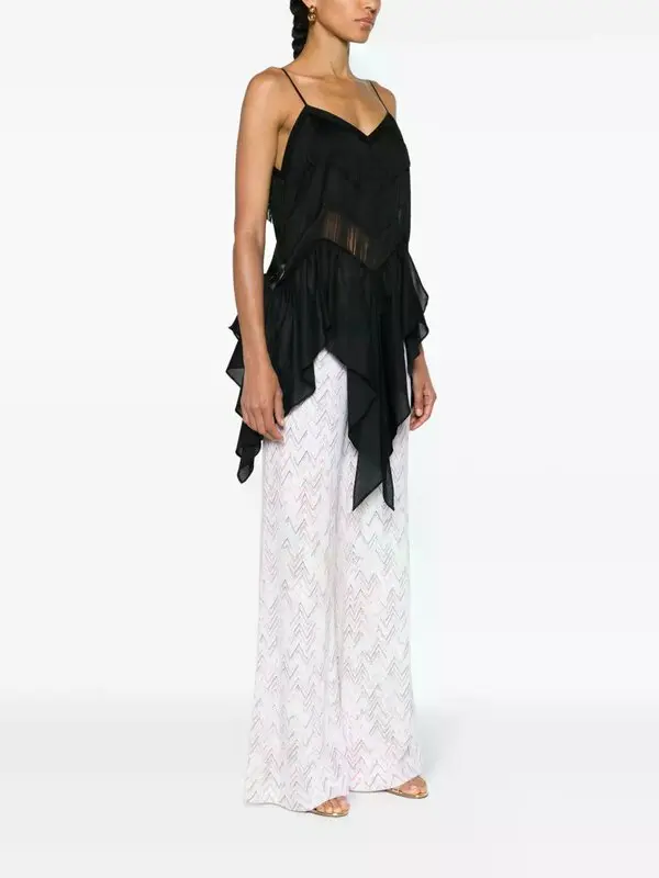 Pinko Fringed Draped Top