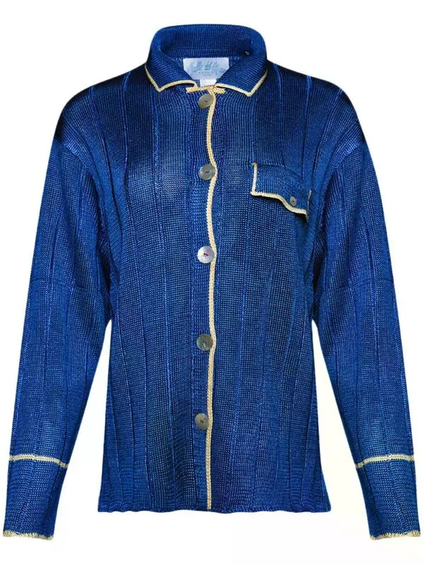 Calle Del Mar Long-sleeve Ribbed Shirt - Blue