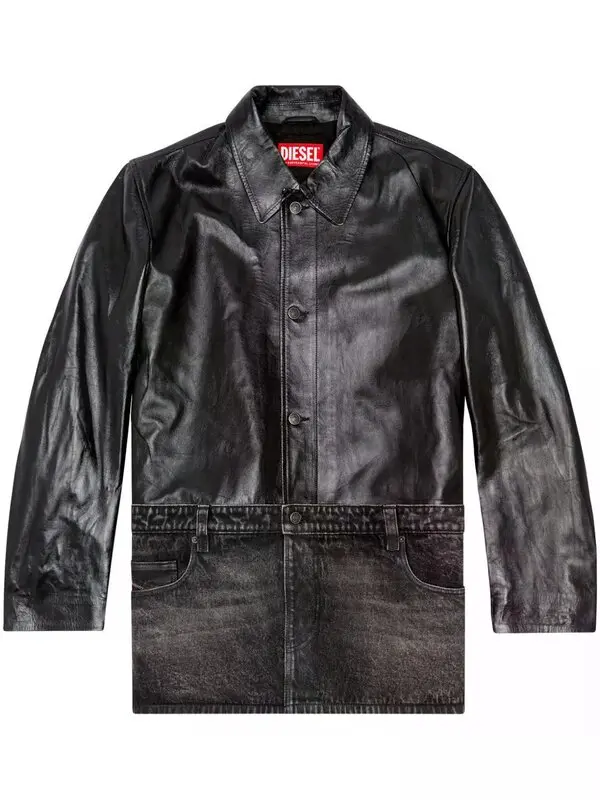 DIESEL® L-bretch Leather Jacket