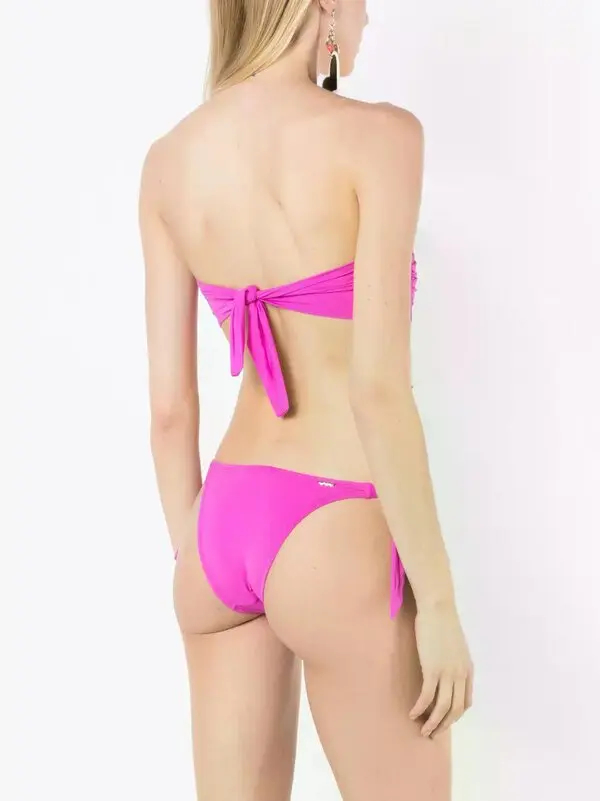 AMIR SLAMA Beaded-trim Bandeau Bikini