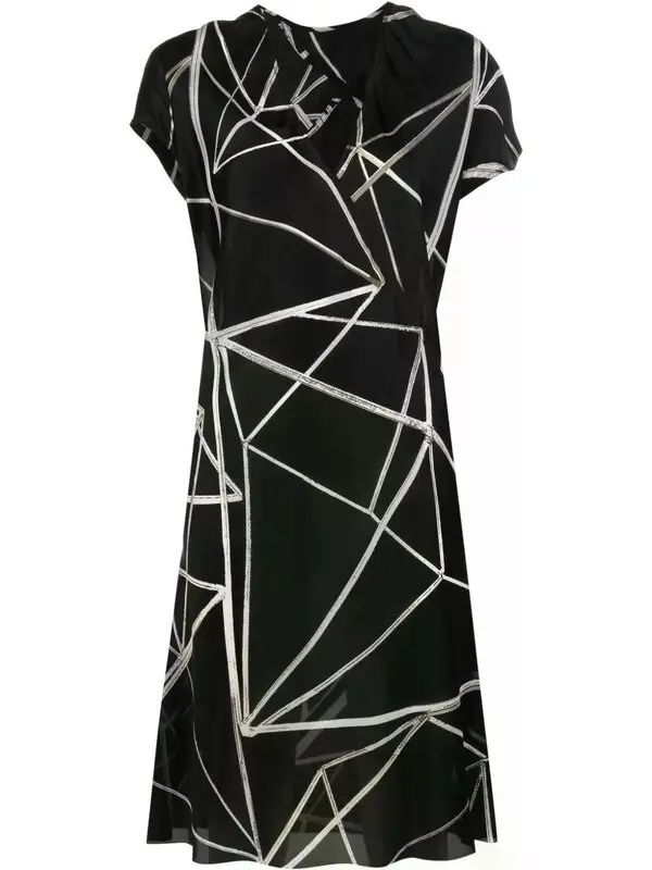 Rick Owens Geometric-print Wrap Dress