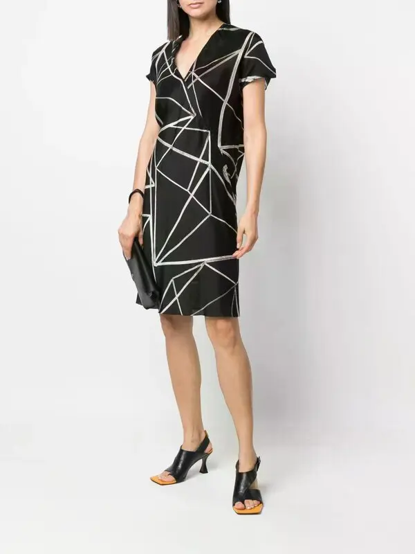 Rick Owens Geometric-print Wrap Dress