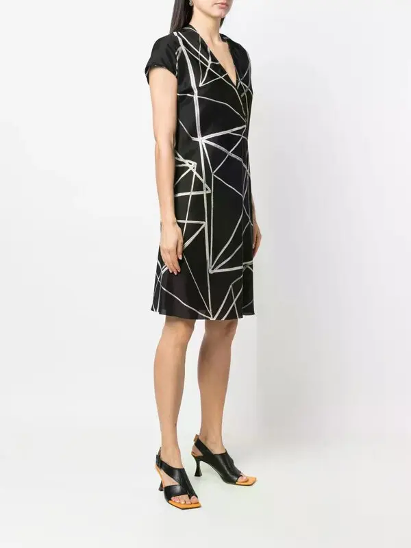 Rick Owens Geometric-print Wrap Dress