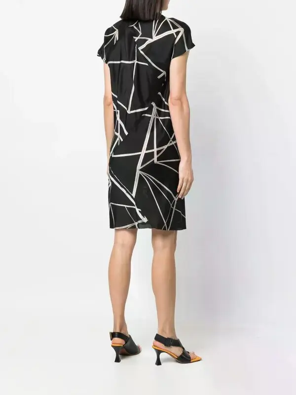Rick Owens Geometric-print Wrap Dress