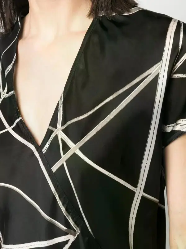 Rick Owens Geometric-print Wrap Dress