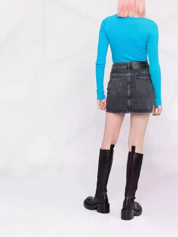 Off-White Logo-print Denim Skirt