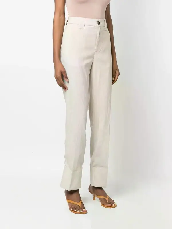 GANNI High-waisted Straight-leg Trousers