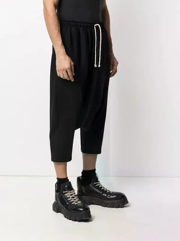 Alchemy Fashions Cropped Drop-crotch Trousers
