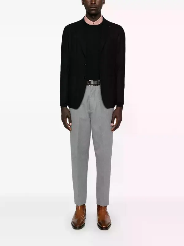Tagliatore Brooch Detail Blazer - Black