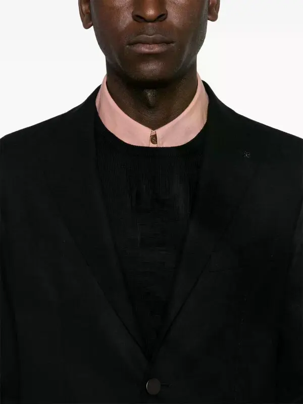 Tagliatore Brooch Detail Blazer - Black