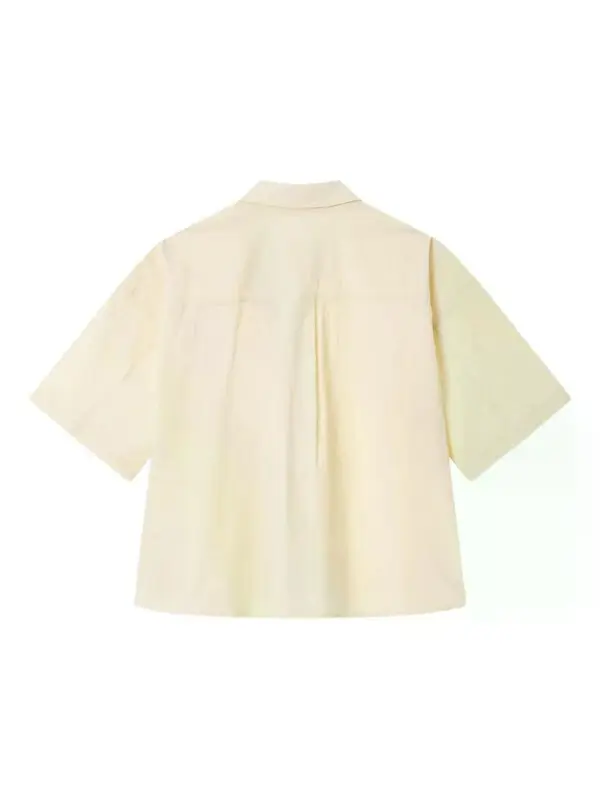 STUDIO TOMBOY Pleated Short-sleeve Shirt - Neutrals