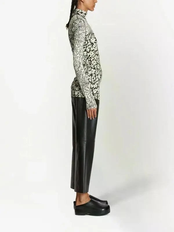 Proenza Schouler White Label Floral-print Mock Neck Top
