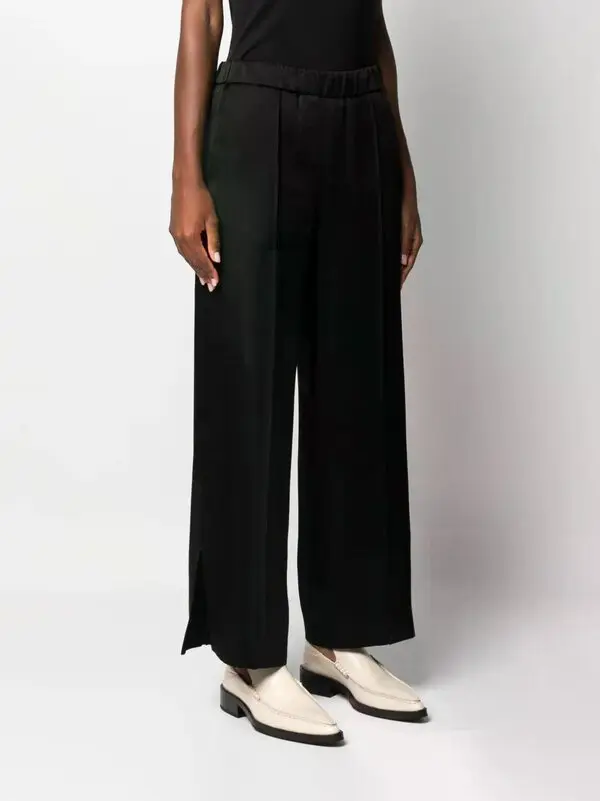 JIL SANDER Elasticated Waistband Wide-legged Trousers - Black