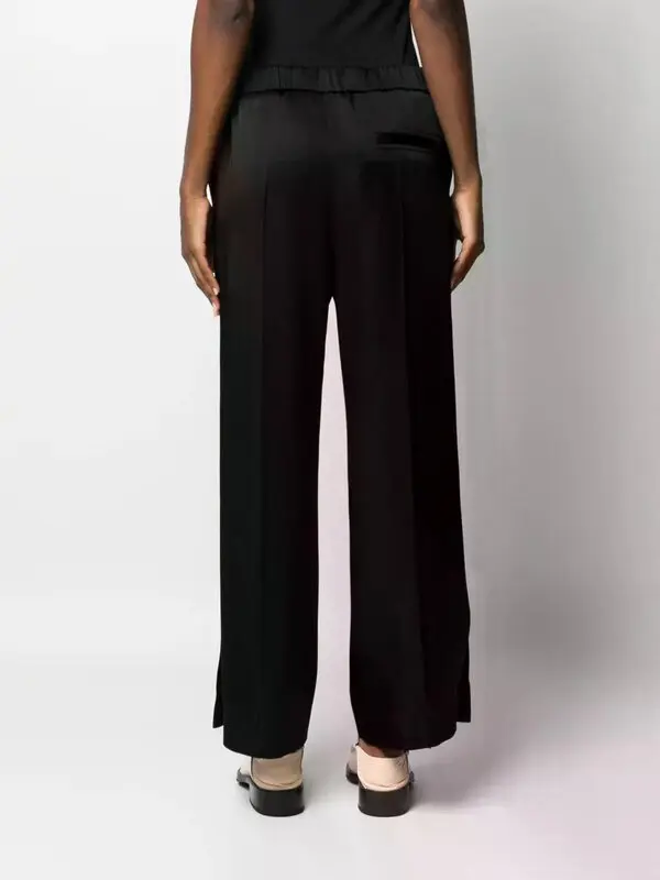 JIL SANDER Elasticated Waistband Wide-legged Trousers - Black