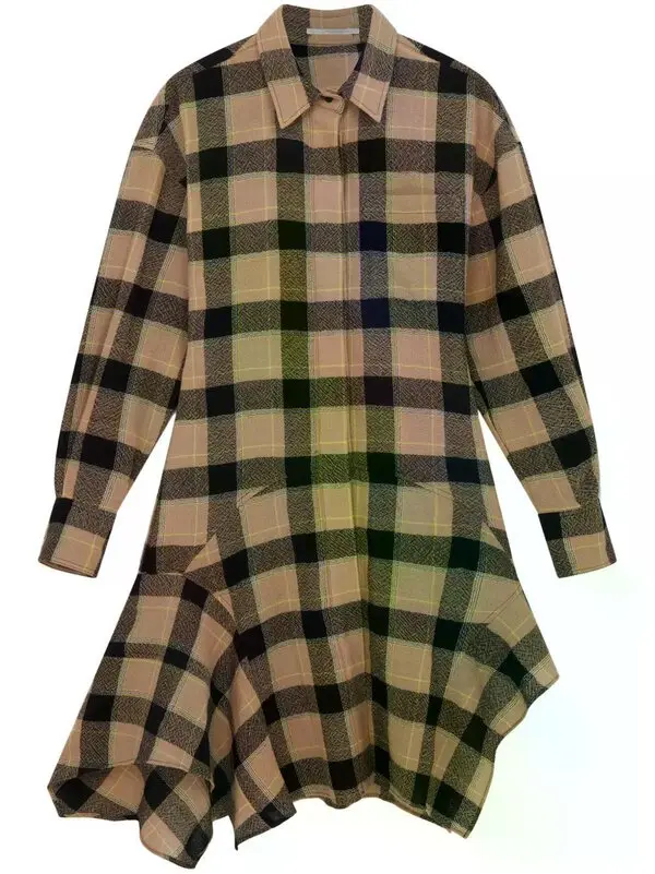 Stella McCartney Check-pattern Wool Shirt Dress