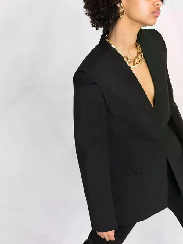 Givenchy Collarless Single-breasted Jacket